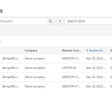 Web-based remote access by MSP360