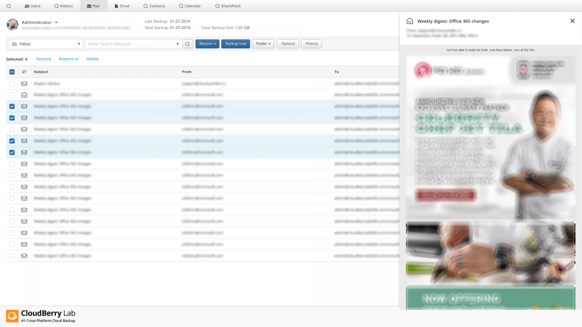 MSP360 Office365 /G Suite Backup Update: New UI Sneak-Peek