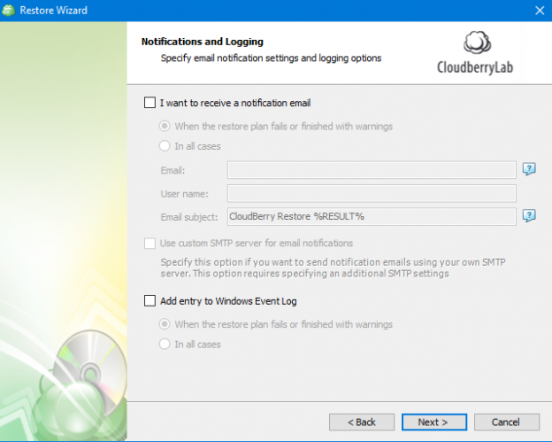 Restoring a VMware VM in MSP360 Managed Backup Service