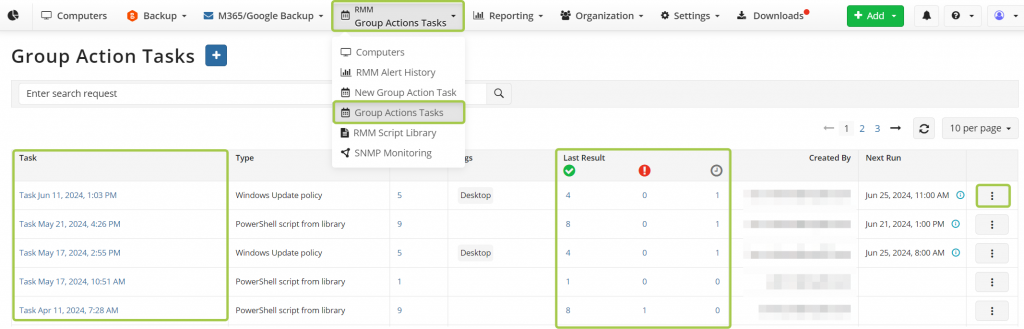 Perform Bulk Actions on Multiple Computers with MSP360 RMM