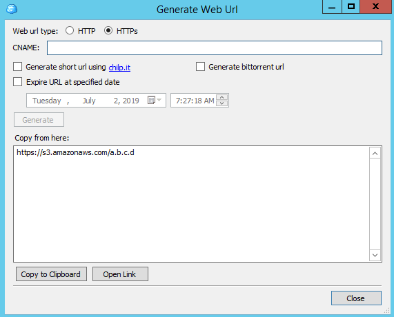 Amazon File Sharing: Share Files and Share Bucket by Email