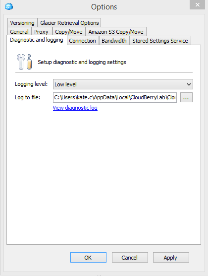 Diagnostic Logging In Msp360 Explorer For Amazon S3
