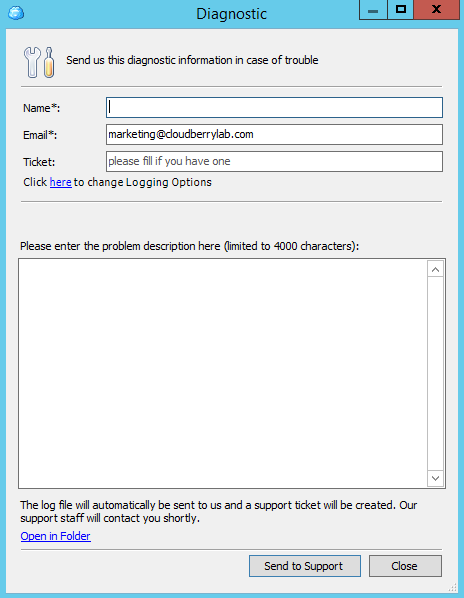 Diagnostic Logging in MSP360 Explorer for Amazon S3