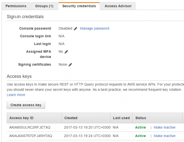 How to find your AWS access key ID and secret access key