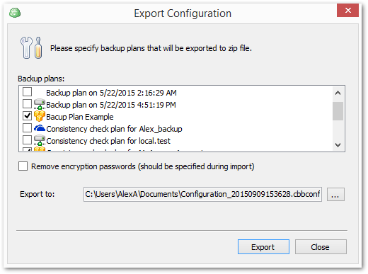 Export Configuration Msp360 Blog