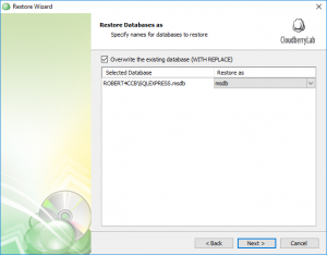 SQL Server Database Restore with MSP360 Backup