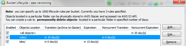 Lifecycle Rules For Amazon S3 Versioning With Msp360 Explorer