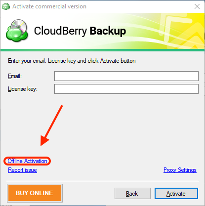 Offline Activation for MSP360 Backup and Explorer