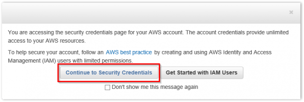 How to find your AWS access key ID and secret access key