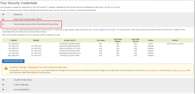 How to find your AWS access key ID and secret access key