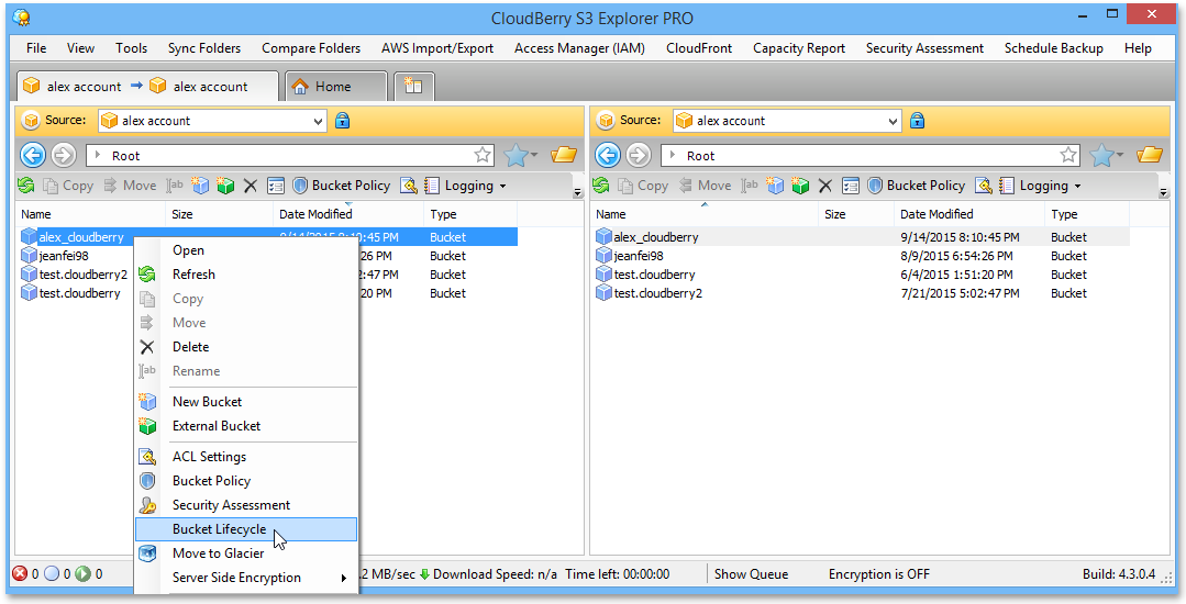 Standard Infrequent Access Class | MSP360 Explorer