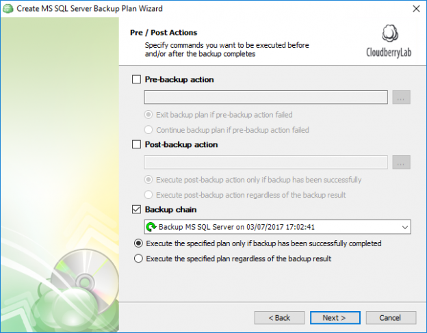SQL Database Backup with MSP360
