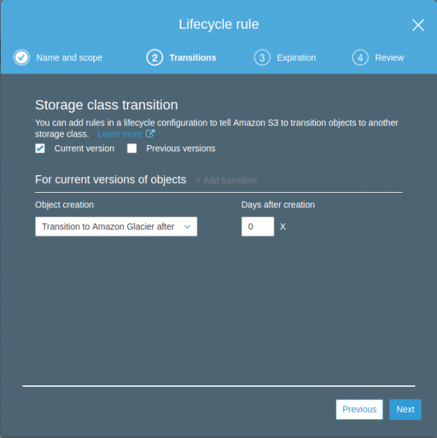 Uploading Files To S3 Glacier With Amazon S3 Lifecycle Rules