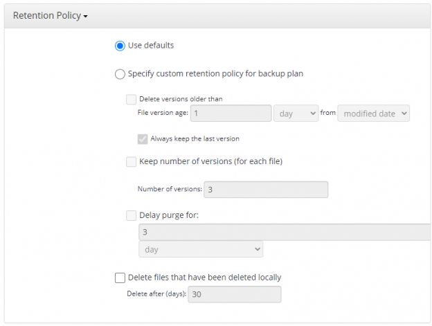 How to Set Up Retention Policy in Managed Backup Service