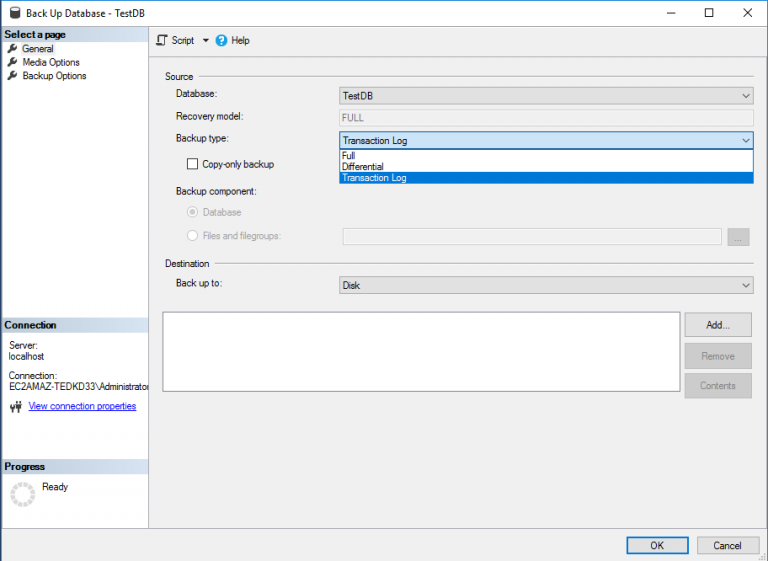 How to Back Up the SQL Server 2008
