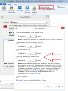 Amazon S3 Glacier Deep Archive in MSP360 Products