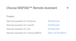 Activating MSP360 Remote Desktop
