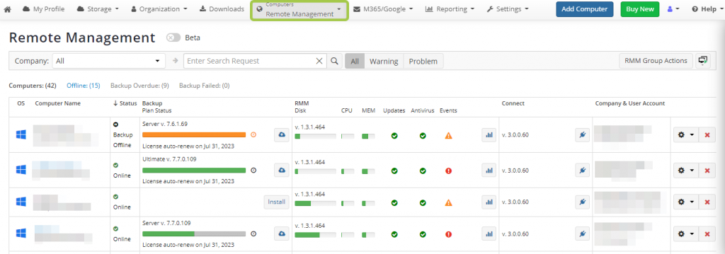 Introduction to MSP360 Managed Backup Console