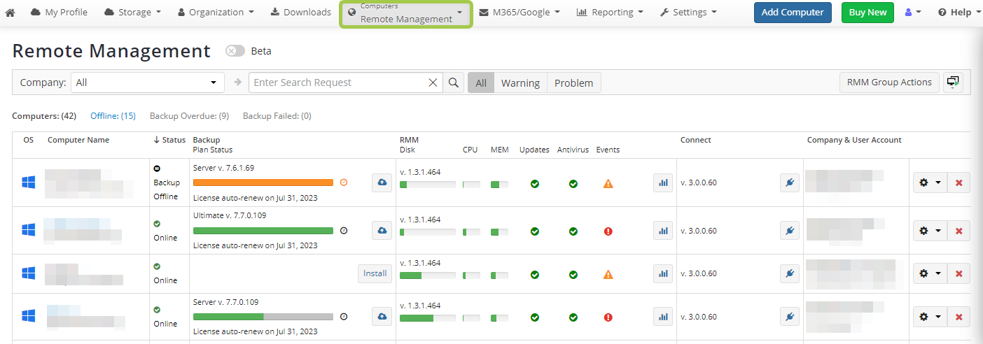 Introduction to MSP360 Managed Backup Console