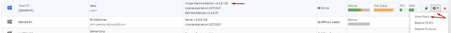 Backing Up a VMware Virtual Machine in MSP360 Managed Backup